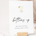 Bottoms up Sign, Wedding Bar Sign, Free Shots Sign, We Tied the Knot ...