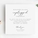 Unplugged Ceremony Card Wedding Template Round Square Printable ...