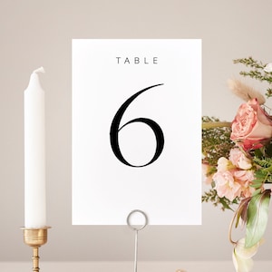 Table Numbers Template Wedding Table Numbers Table Numbers Printable ...