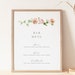 Spring Flower Menu Sign Template, Wedding Drink Sign, Peony Floral ...