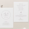 Blue Floral Ceremony Program Template, Printable Wedding Program, Two ...