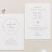 Blue Floral Ceremony Program Template, Printable Wedding Program, Two ...