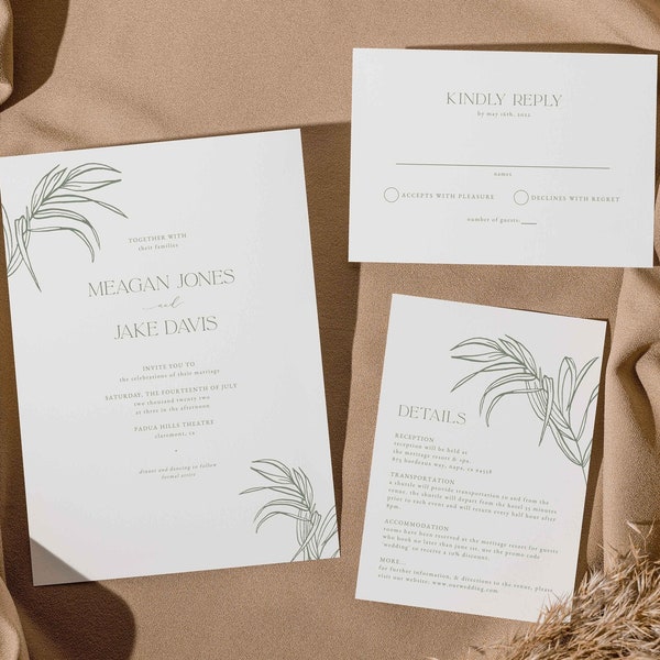 Leaf Invitation - Etsy