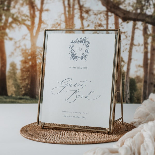 Royal Blue Wedding Guest Book - Etsy