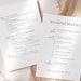 Printable Wedding Welcome Note, Weekend Itinerary Template, Schedule of ...