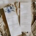 Blue Floral Ceremony Program Template, Printable Wedding Program, Two ...