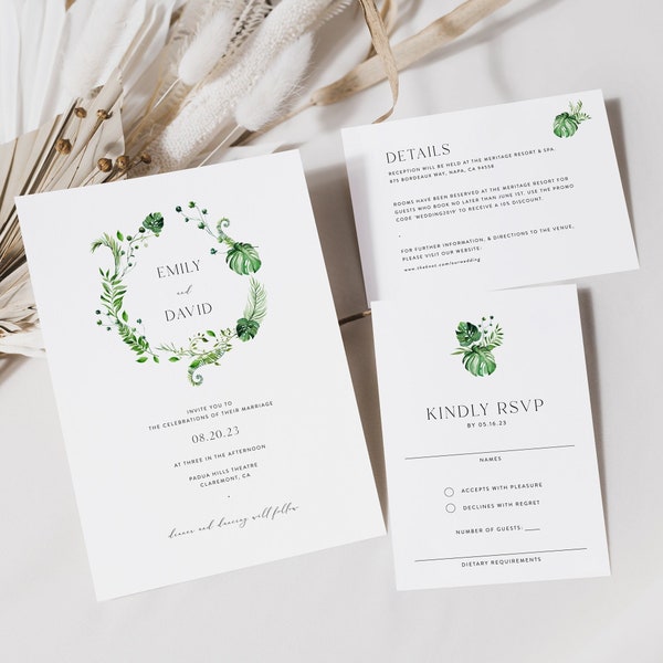 Leaf Invitation - Etsy