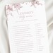 Celebrity Baby Name Game, Baby Shower Name Game, Pink Floral Baby ...