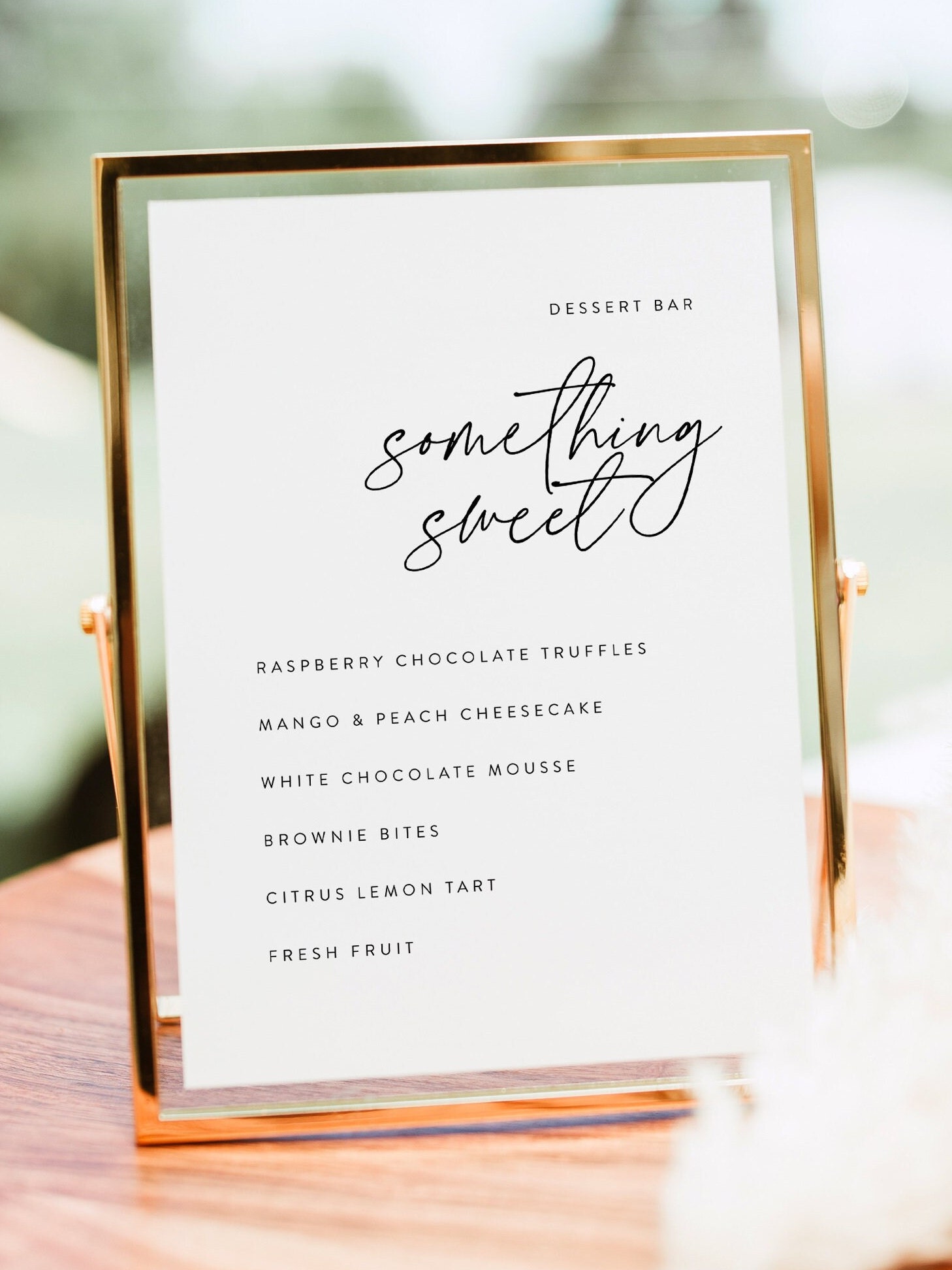 Minimalist Dessert Menu Sign Wedding Dessert Bar Template | Etsy