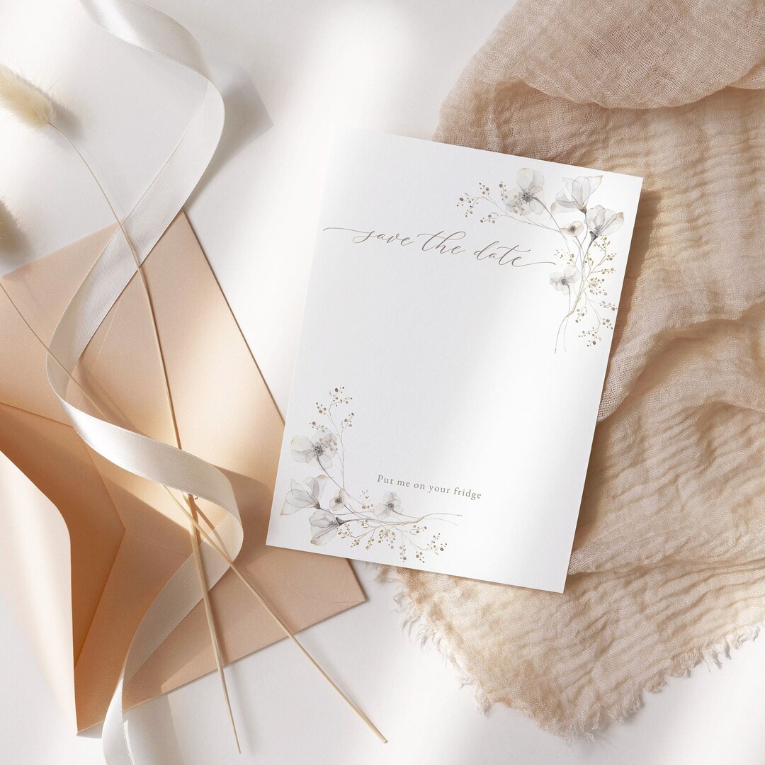 Save the Date Magnet Backing Cards, Printable Put Me on Your Fridge ...