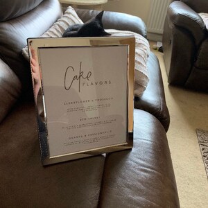 Cake Flavours Sign, Minimal Cake Menu Template, Printable Wedding Signs ...