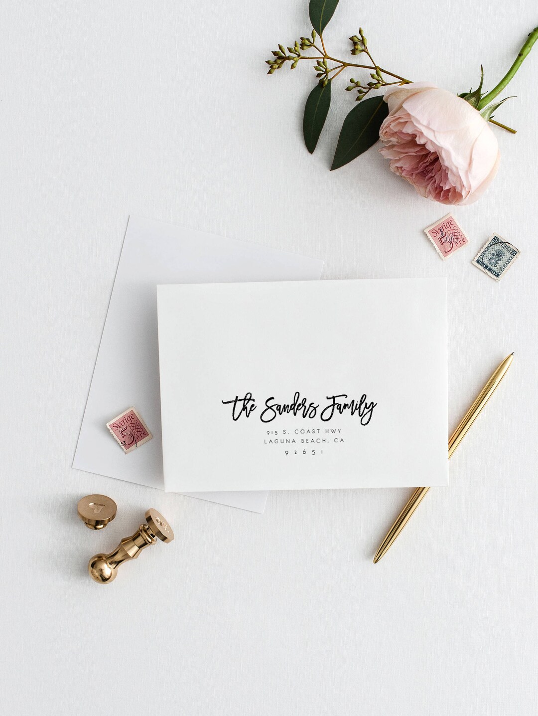 Printable Envelope Address Template Modern Calligraphy Wedding Envelope ...