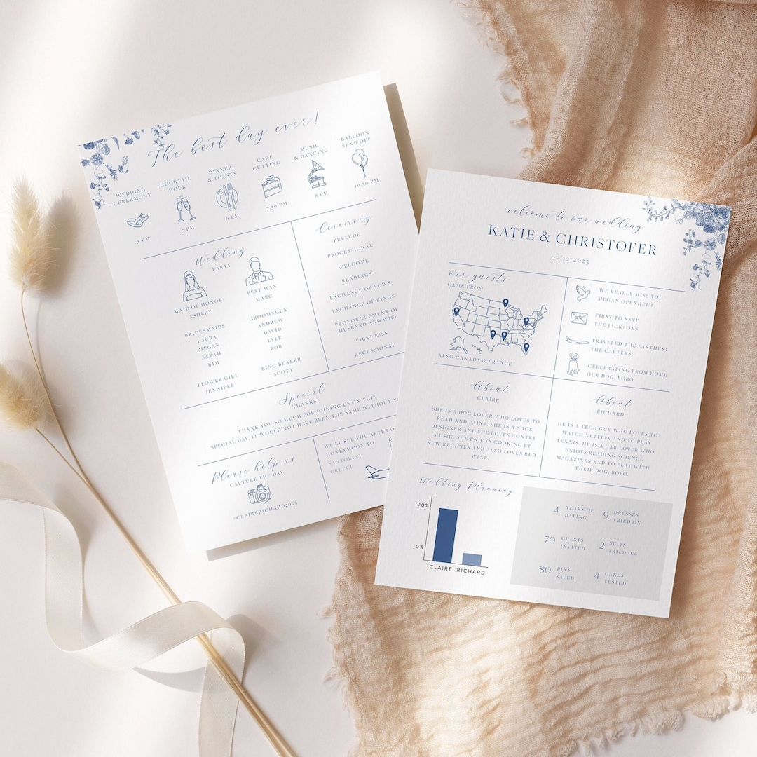 Infographic Wedding Program, Wedding Day Program, Wedding Day Timeline ...