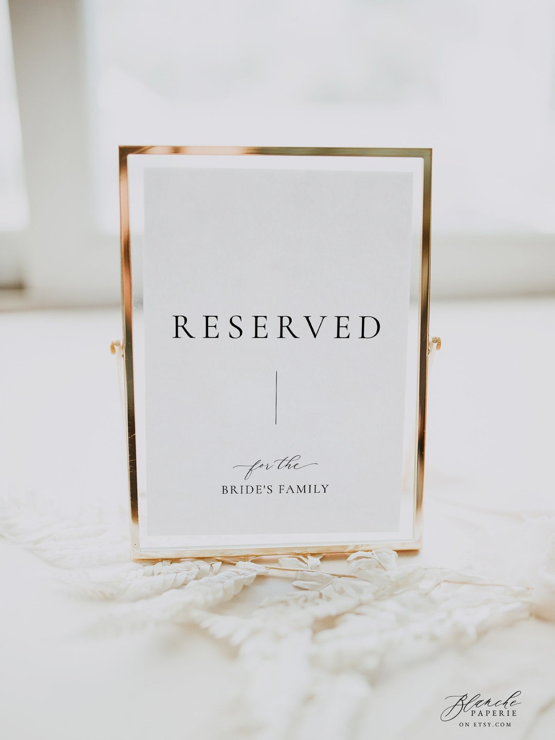 Letrero de mesa reservada, letrero de reserva para la familia ...