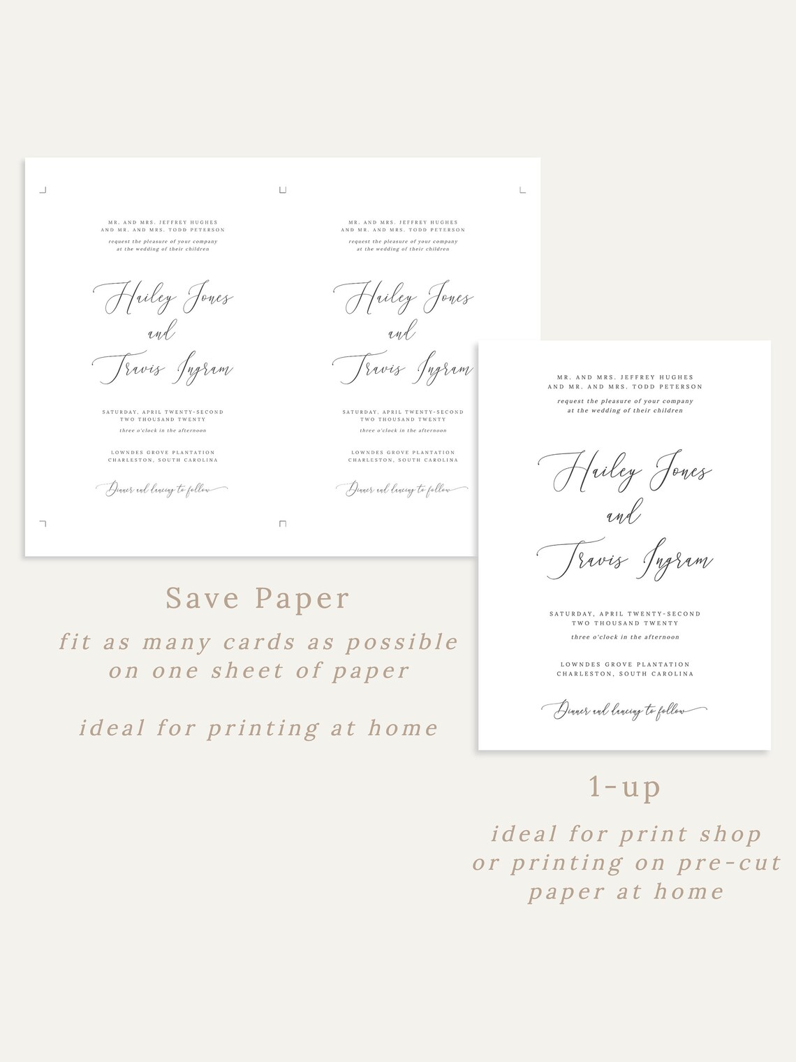 Unplugged Ceremony Card Wedding Template Round Square - Etsy