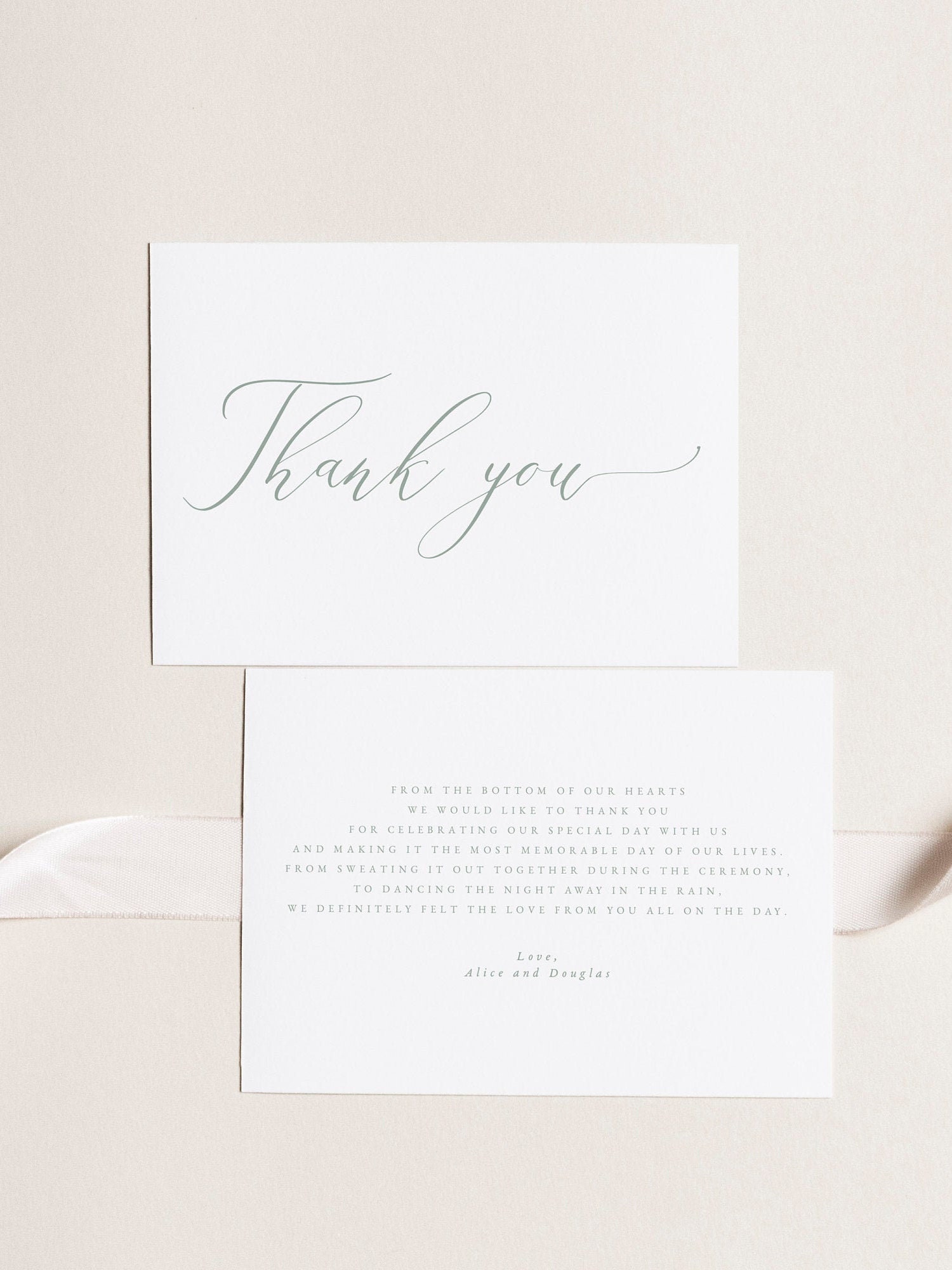 Modern Calligraphy Script Thank You Card Printable Thank You | Etsy