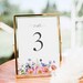 Colourful Floral Table Number Bright Colors Table No - Etsy