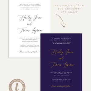 Unplugged Ceremony Card Wedding Template Round Square | Etsy