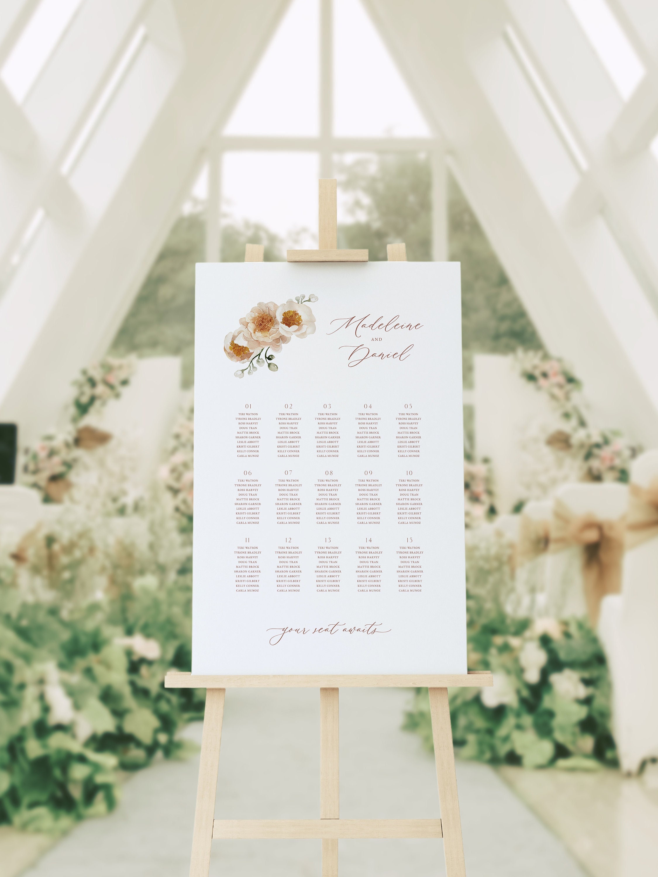 Wedding Table Plan Template - Etsy Denmark