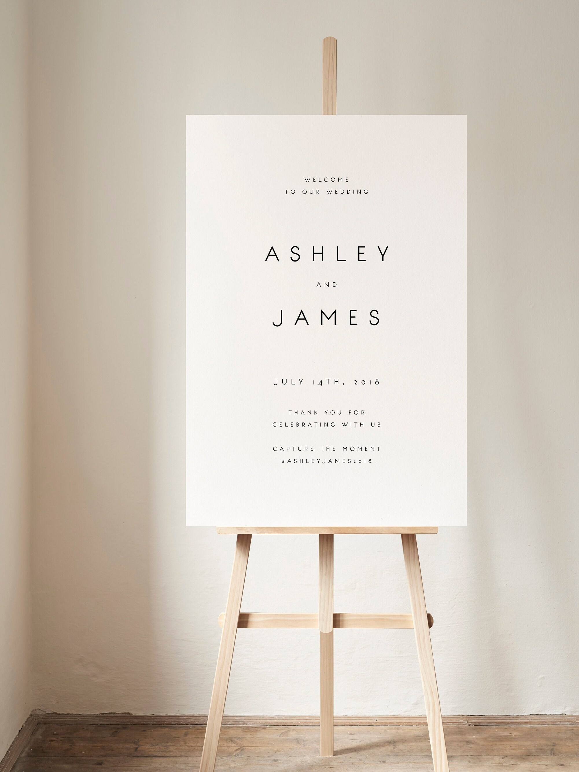 Wedding Welcome Sign Template Printable Wedding Sign Reception | Etsy