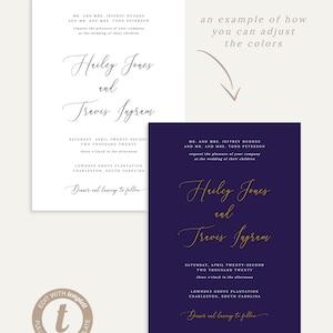 Blue Floral Ceremony Program Minimal Wedding Program | Etsy