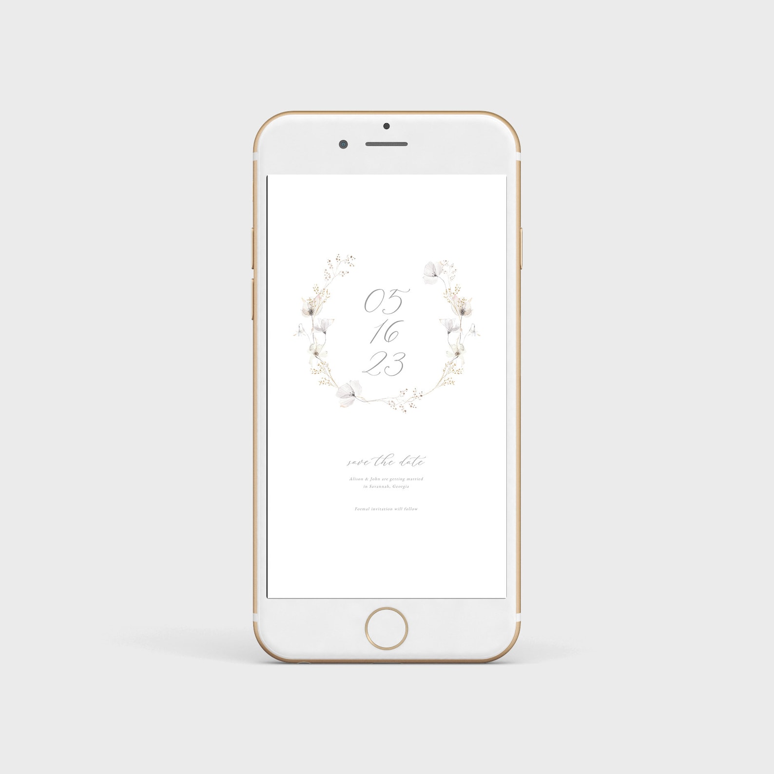 Text Message Save the Date Template, Boho Save Date, Electronic Save ...