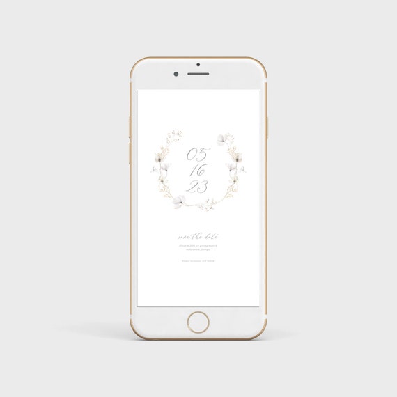 Text Message Save the Date Template Boho Save Date | Etsy