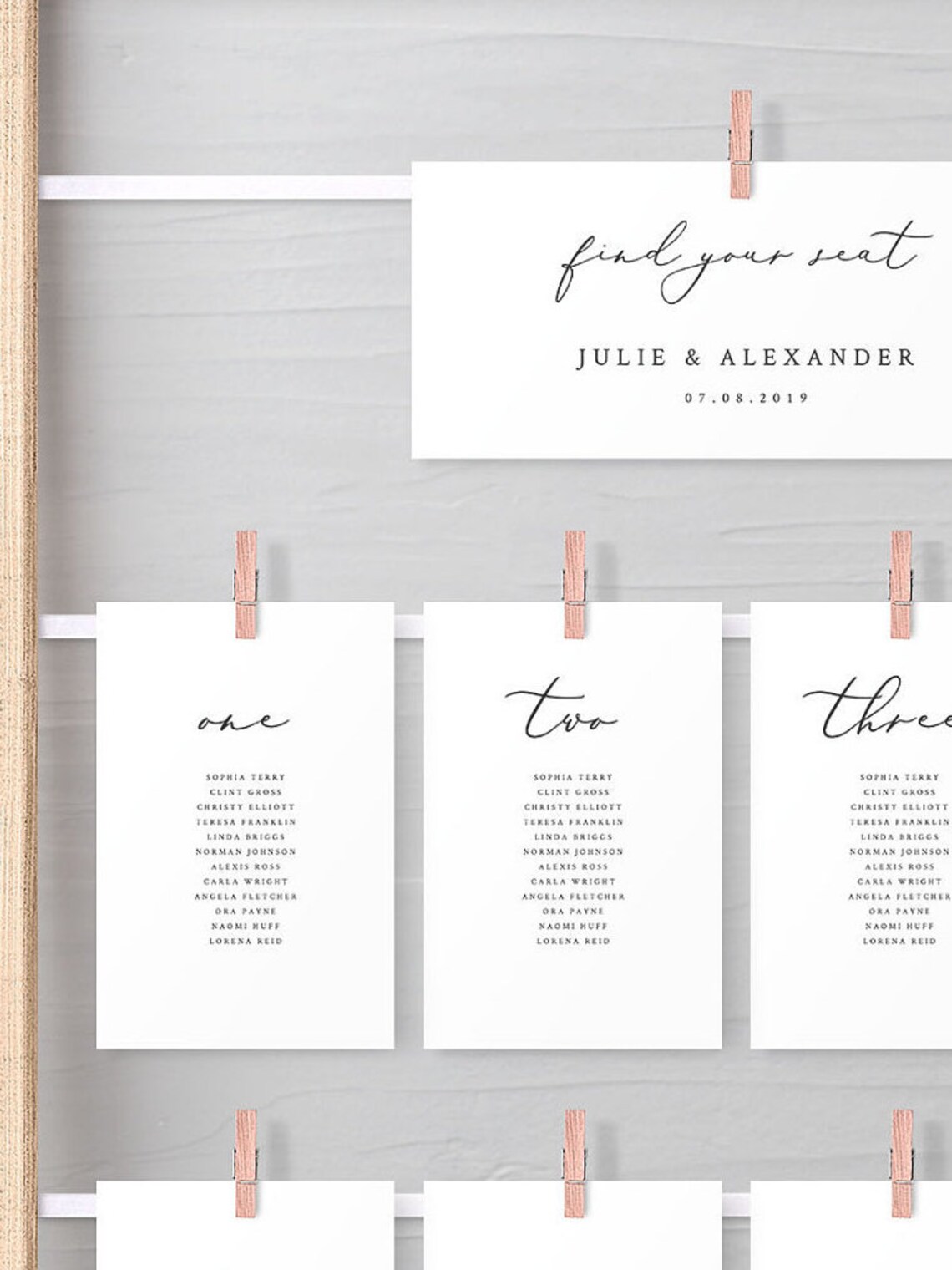 Hanging Seating Chart Template Editable Seating on a String - Etsy