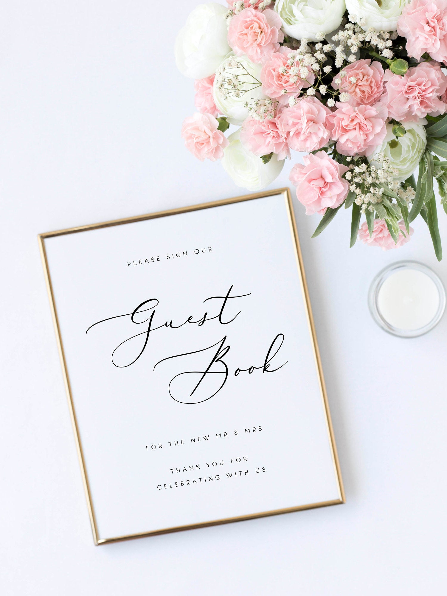 Wedding Guest Book Sign Template Printable Guestbook Sign - Etsy