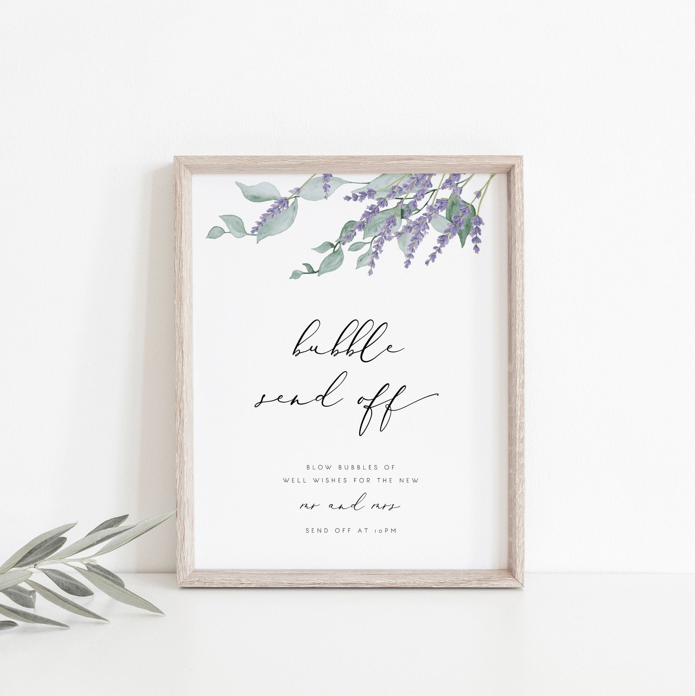 Printable Bubble Send off Sign Lavender Wedding Sign Wedding - Etsy