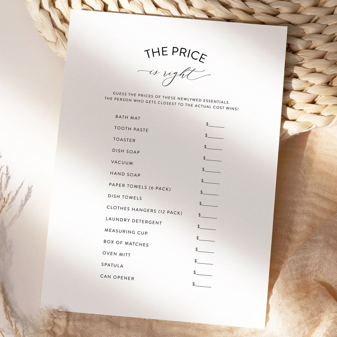 The Price is Right Game Template, Minimalist Price is Right Game ...