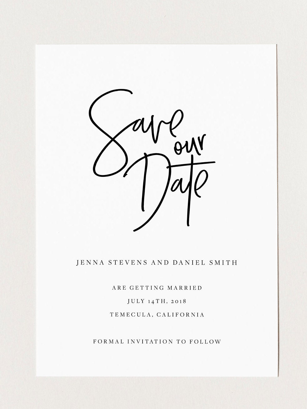 Editable Text Save the Date Template Vellum Save the Date | Etsy