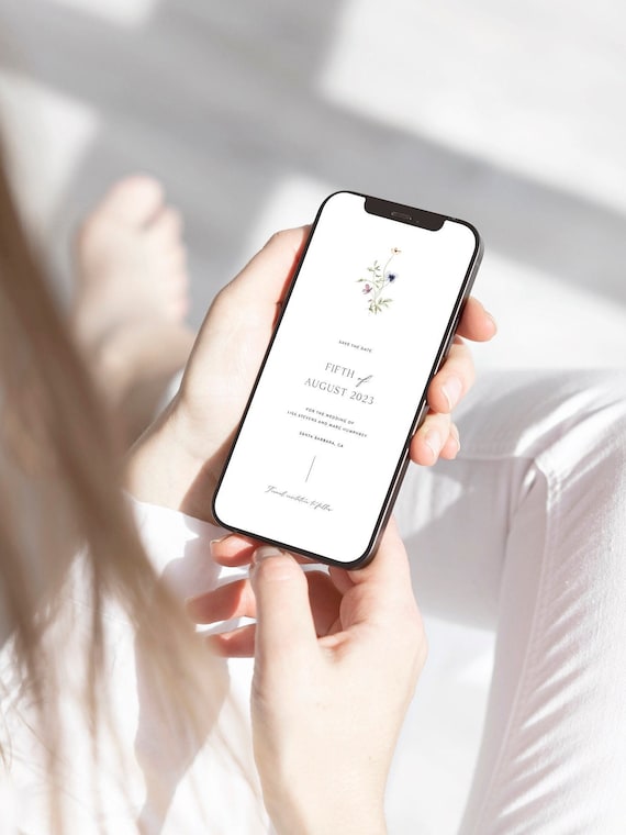 Text Message Save the Date Template Boho Save Date | Etsy