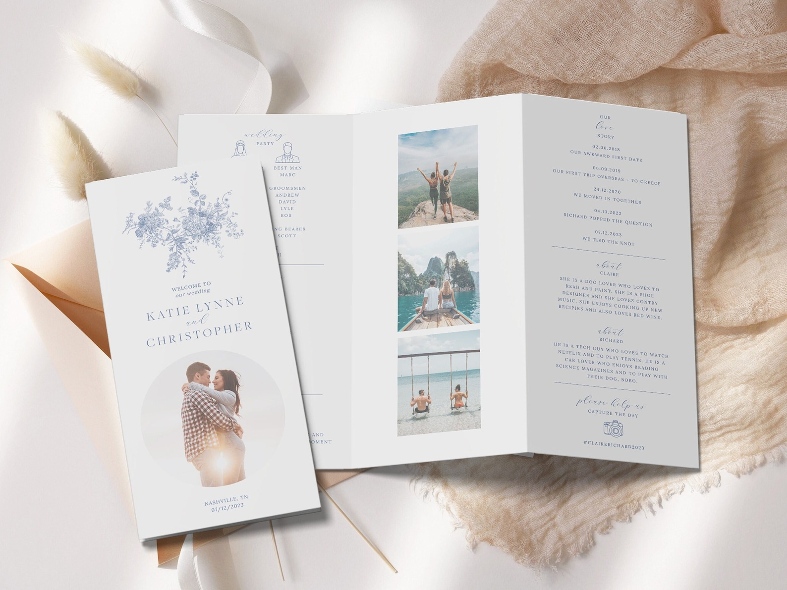 Trifold Infographic Wedding Program Wedding Day Program - Etsy