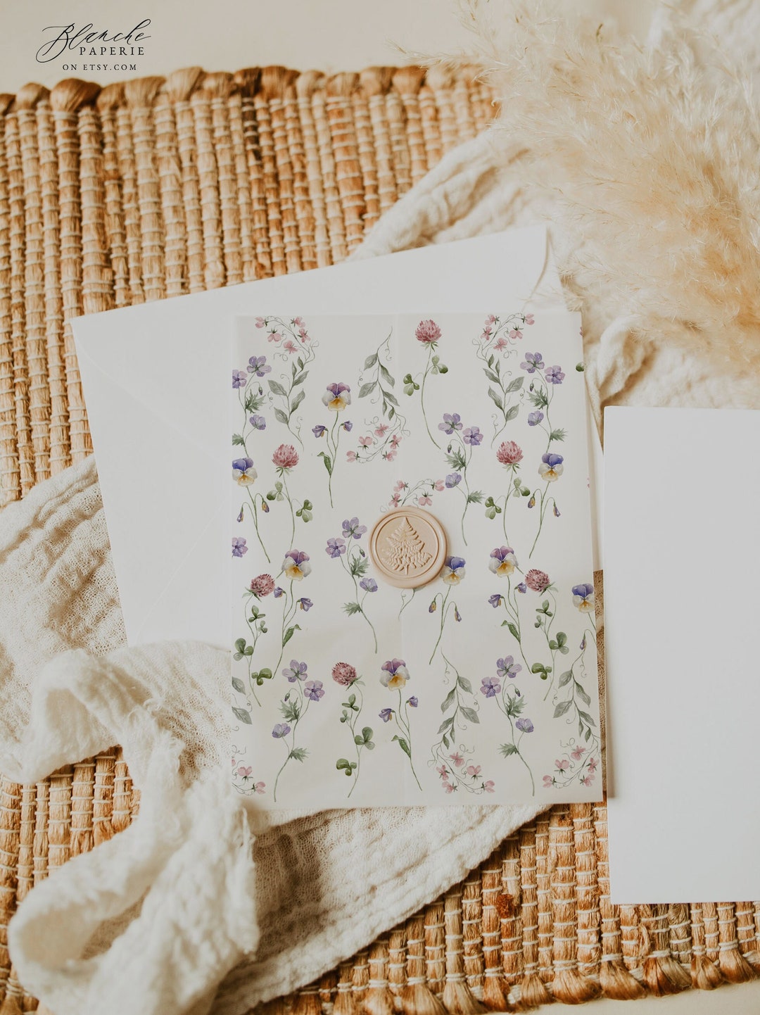 Printable Vellum Wrap, Vellum Jacket Printable, DIY Vellum Fold ...