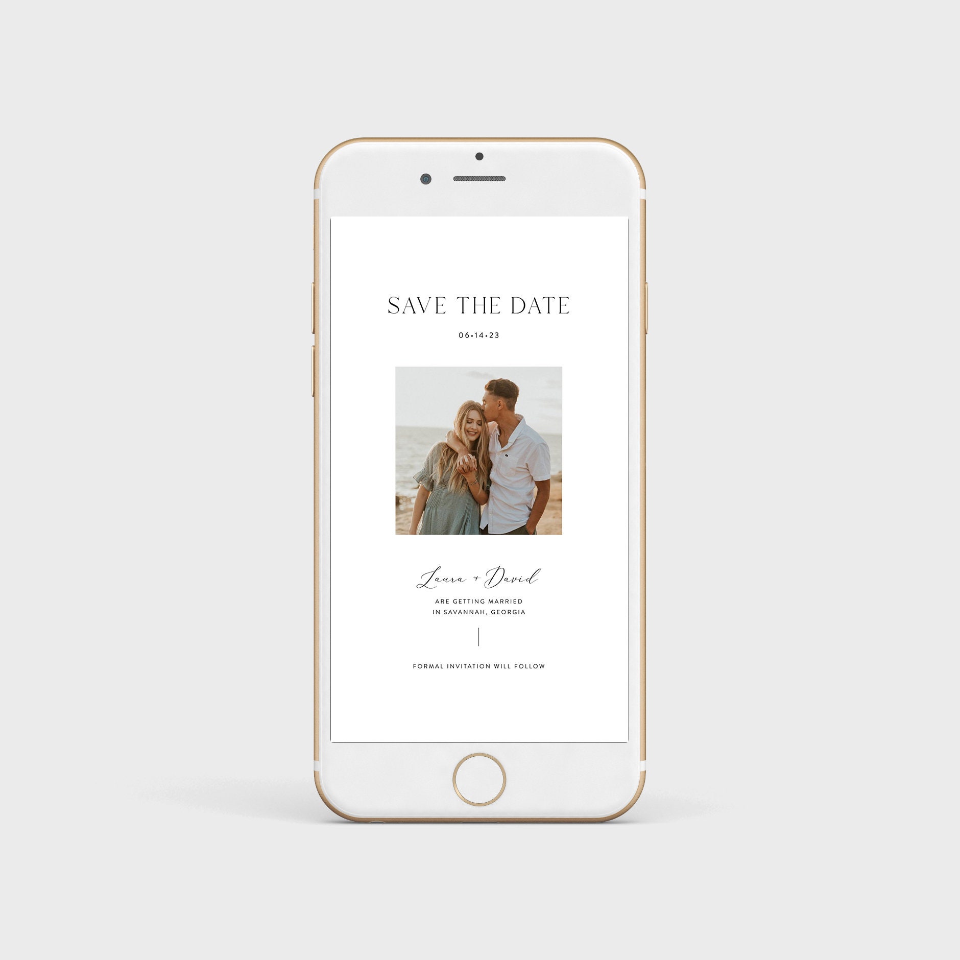 Text Message Save the Date Template, Add Your Own Photo Save the Date ...