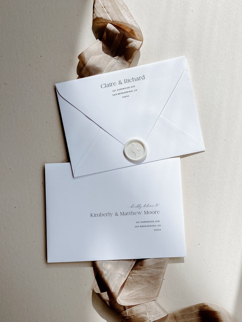 Wedding Envelope Address Template Envelope Addressing Modern - Etsy