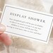 Display Shower Card Elegant Display Shower Card Minimalist - Etsy