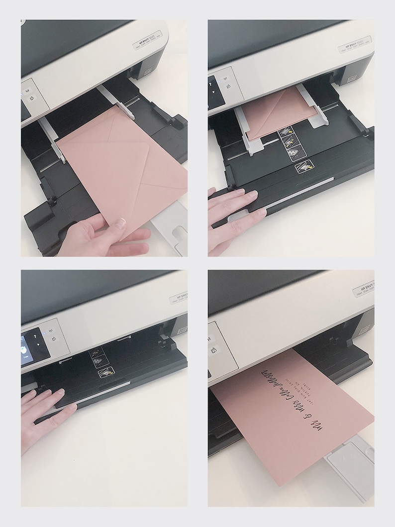 Printable Envelope Template Modern Script Calligraphy Elegant | Etsy Canada