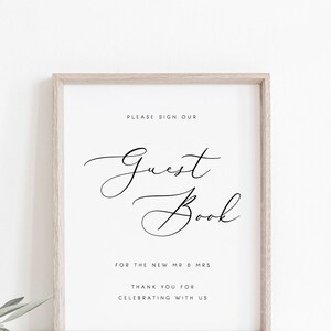 Wedding Guest Book Sign Template Printable Guestbook Sign - Etsy