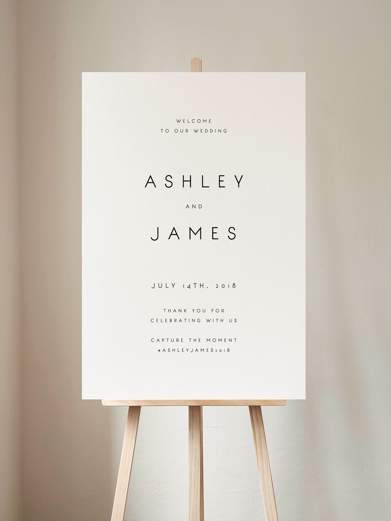 Wedding Welcome Sign Template Printable Wedding Sign Reception Sign ...