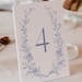 Vintage Floral Table Number, Dusty Blue Table No, Printable Table ...