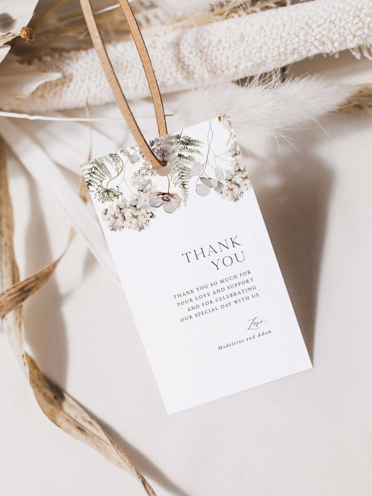 Boho Favor Tag Template Printable Wildflower Gift Tag - Etsy