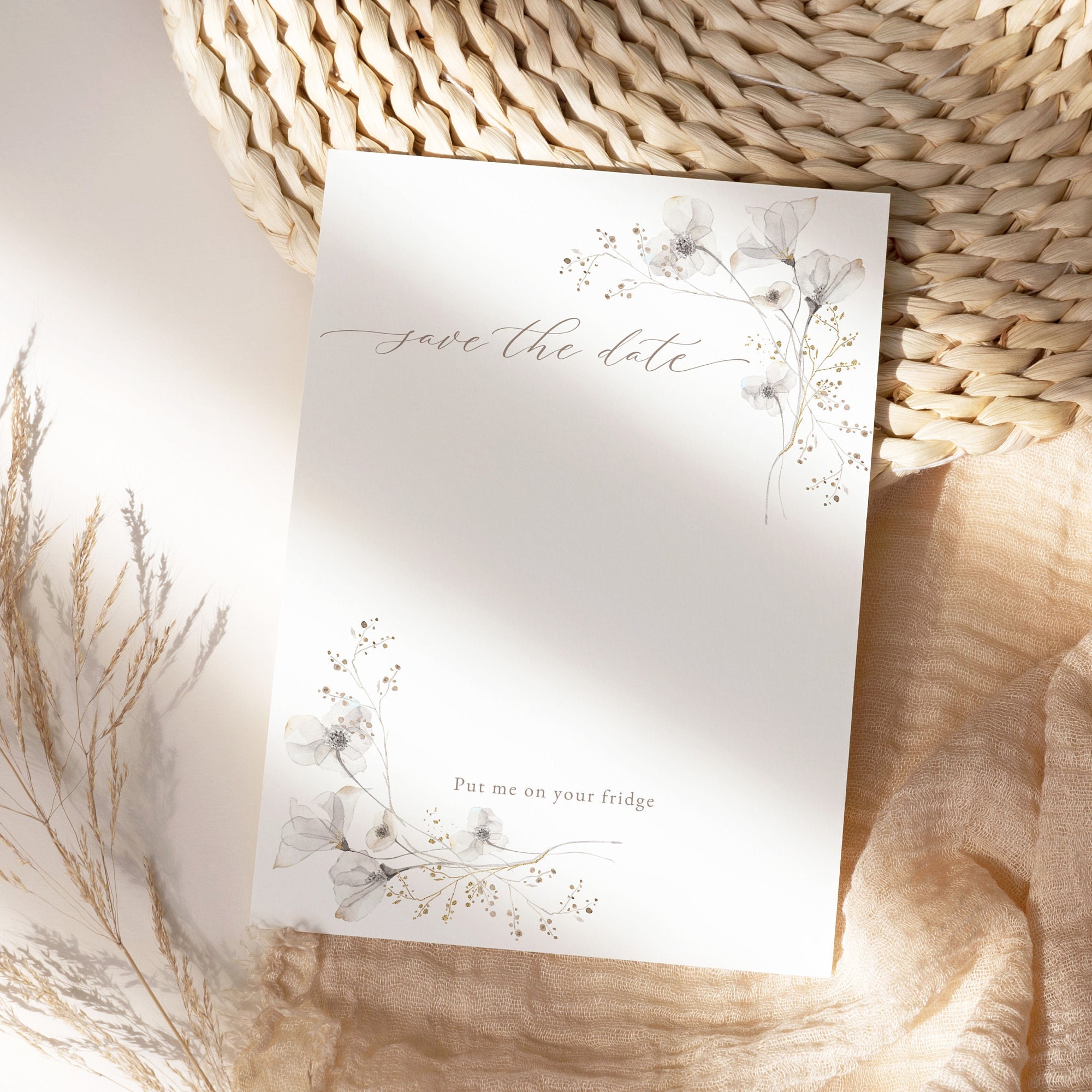 Save the Date Magnet Backing Cards, Printable Put Me on Your Fridge ...