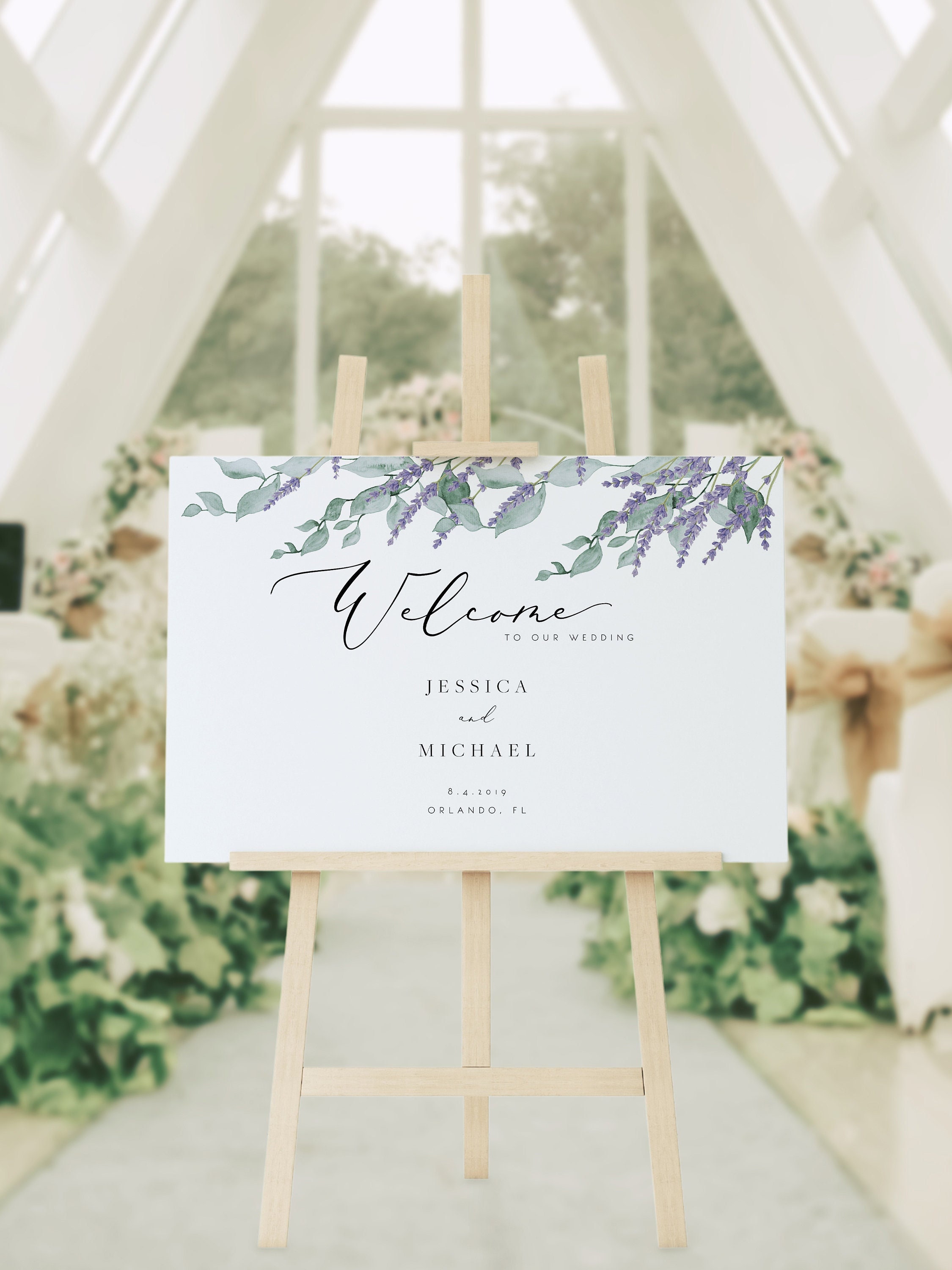 Lavender Welcome Sign Sign Template Editable Sign Lavender - Etsy