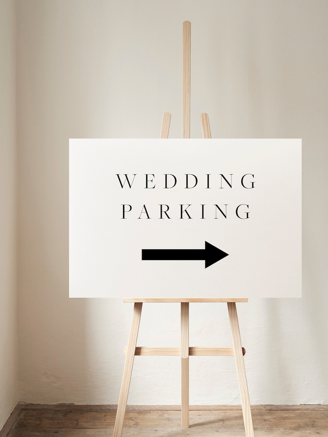 Wedding Parking Sign Template Landscape Wedding Directions Sign ...