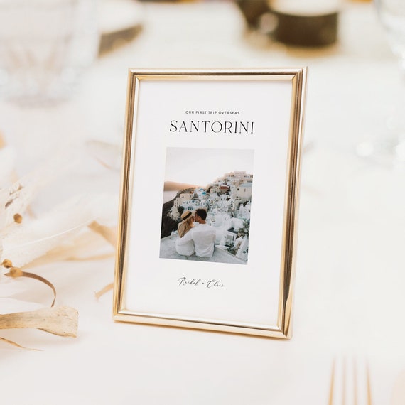 Destination Travel Table Numbers Add Your Own Photo - Etsy