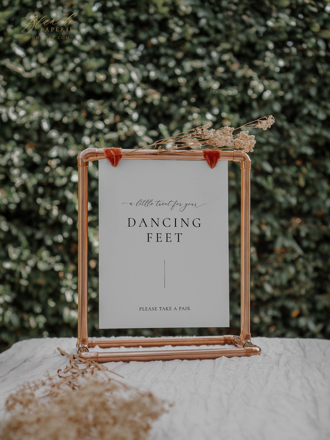 Wedding Dancing Feet Sign Template, Printable Flip Flops Sign, Elegant ...