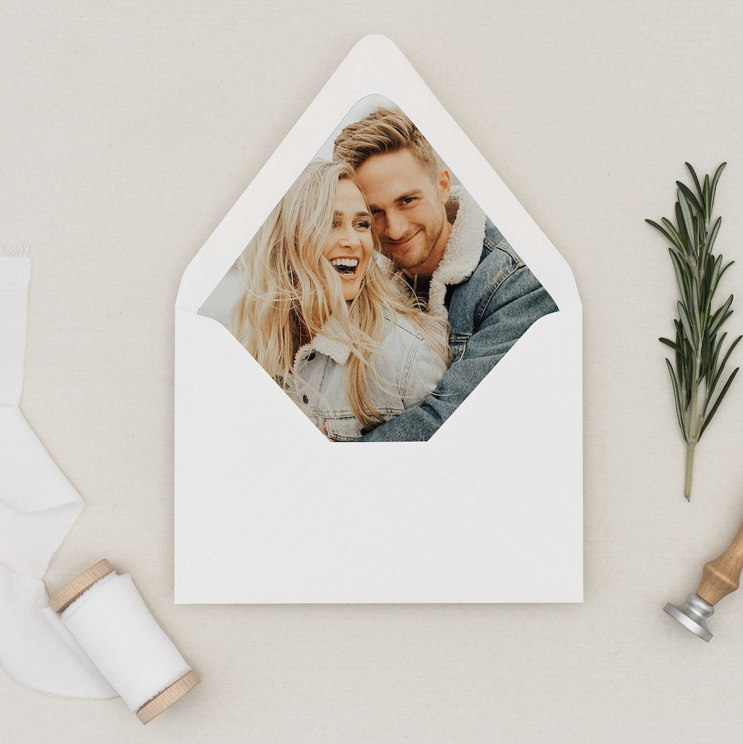 Photo Envelope Liner Template, Add Own Photo to Envelope Liner ...