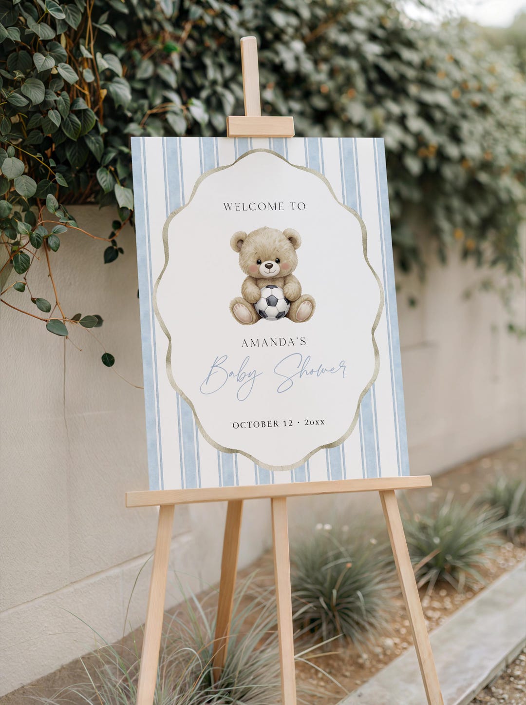 Soccer Baby Shower Welcome Sign - Editable & Printable Template - Etsy ...